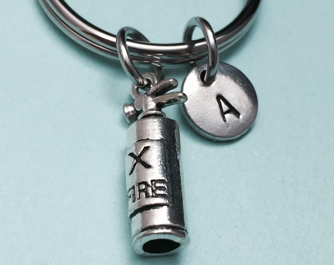 Fire Extinguisher Keychain, Fire Extinguisher Charm, Fireman Keychain ...