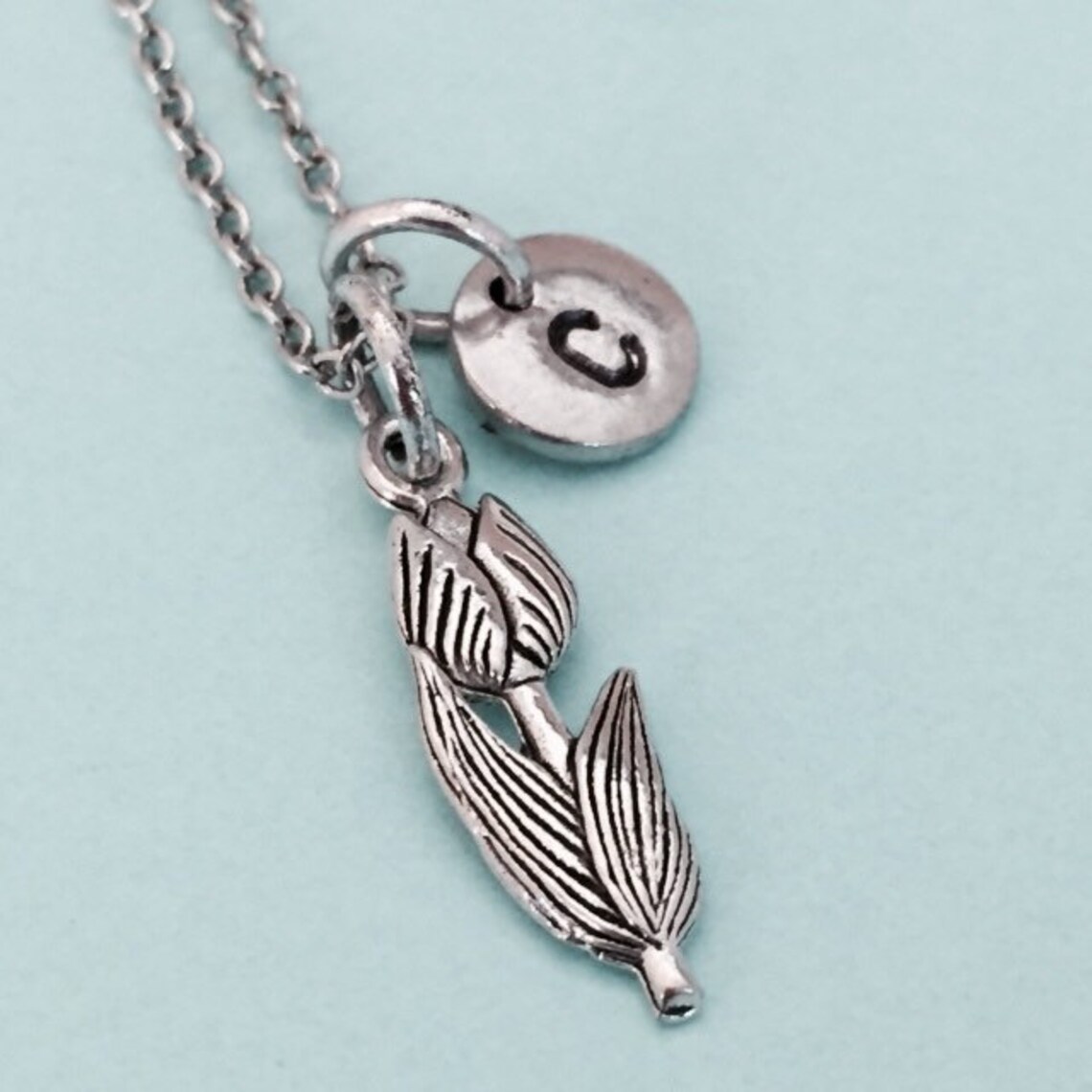 Tulip Necklace, Tulip Charm, Flower Charm, Flower Necklace ...