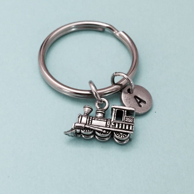 Train Keychain, Train Charm, Railway Keychain, Personalized Keychain ...