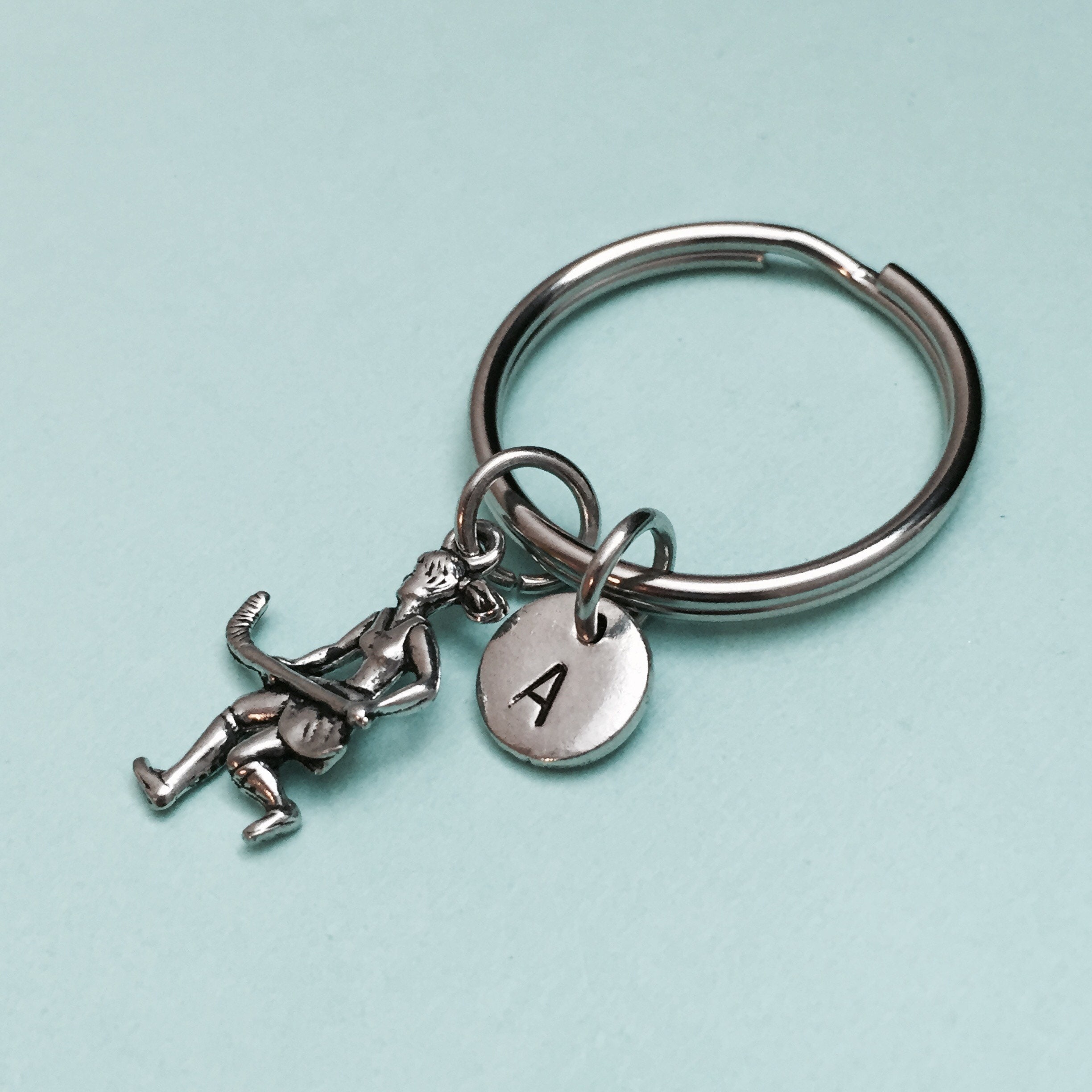 Field hockey player keychain field hockey played charm | Etsy