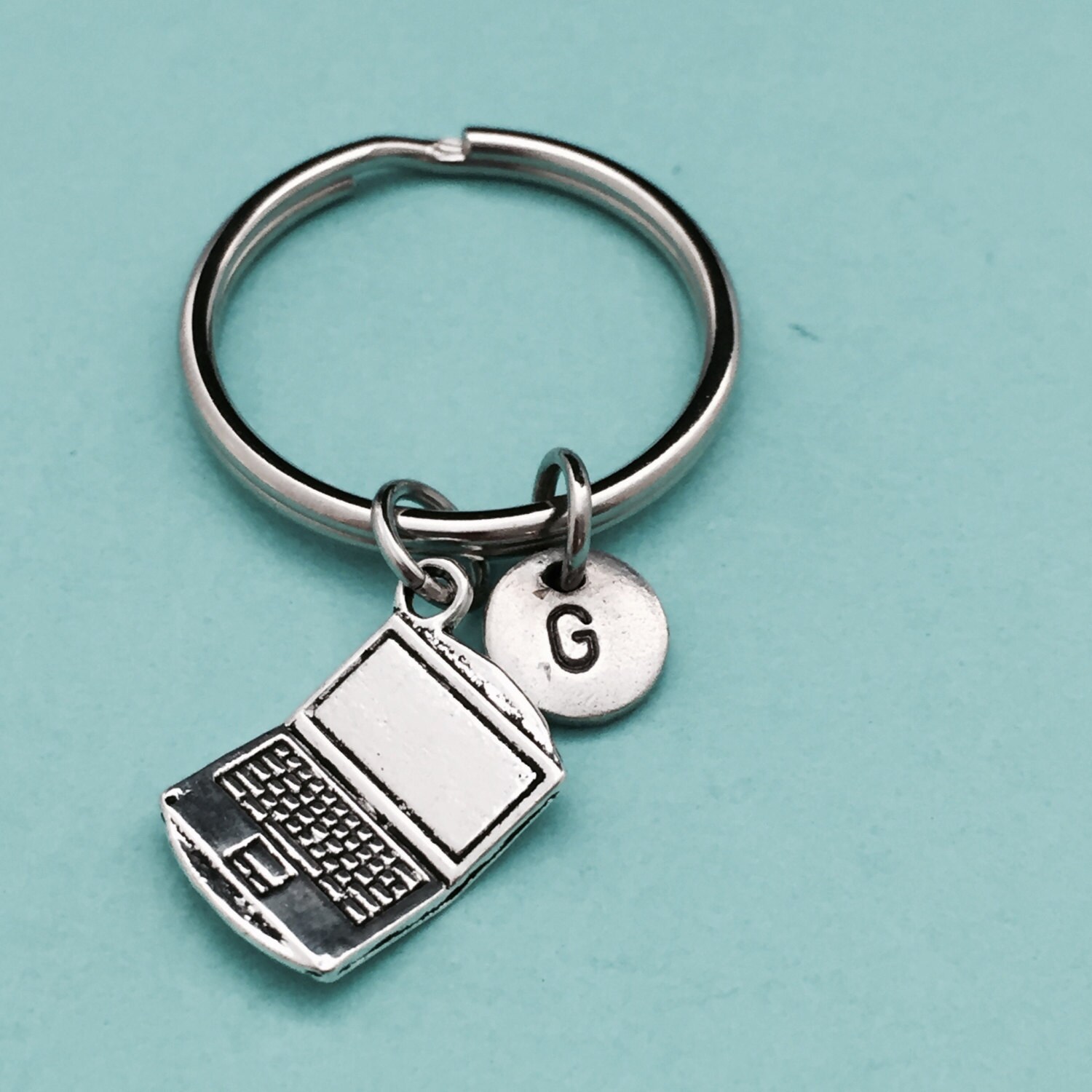 Laptop keychain laptop charm computer keychain personalized | Etsy