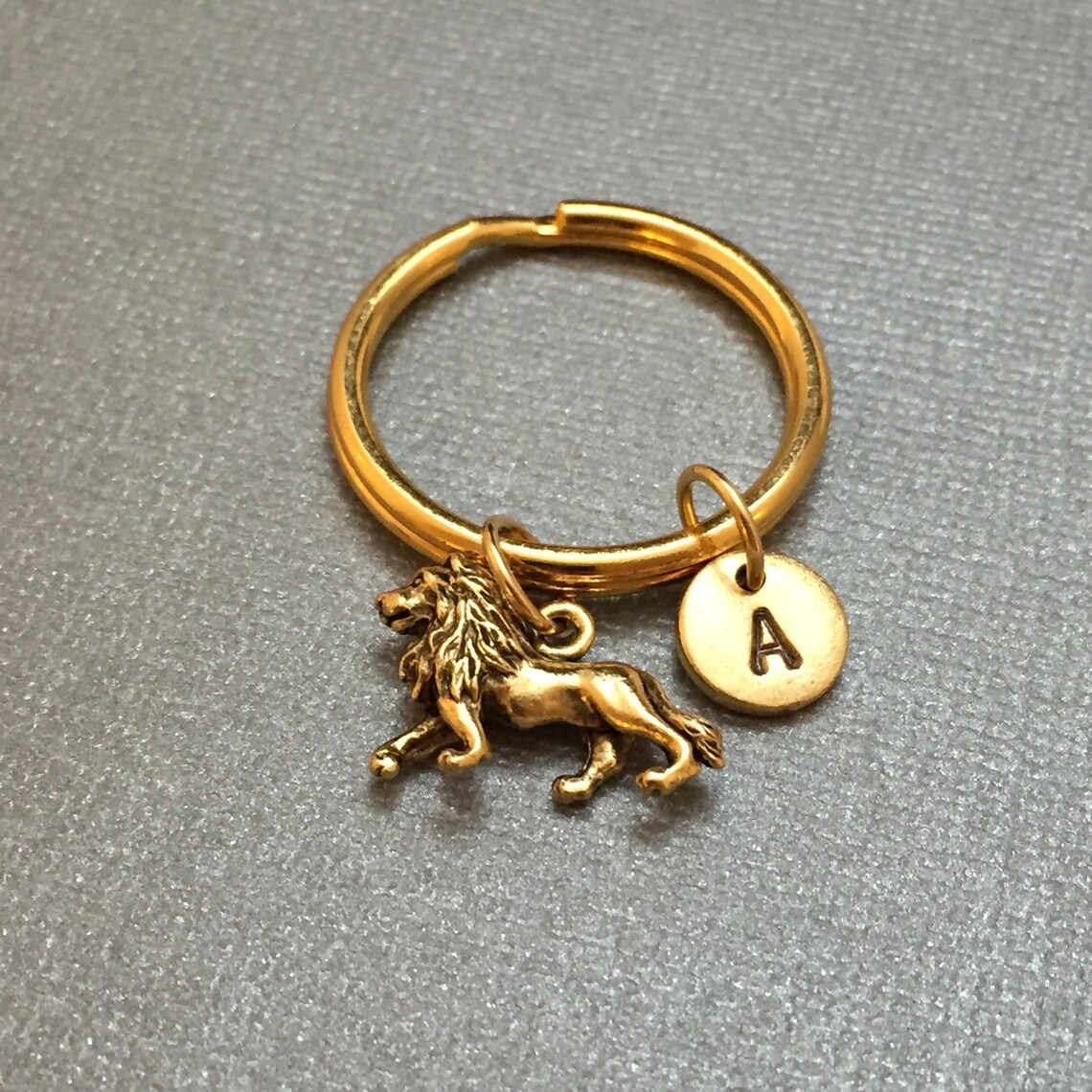 Lion Keychain Lion Charm Animal Keychain Personalized | Etsy