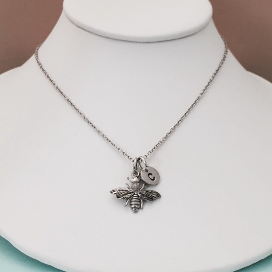 Queen Bee Necklace Queen Bee Charm Bee Necklace Bee Charm | Etsy