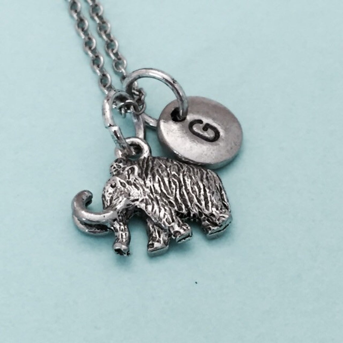 Mammoth Necklace Mammoth Charm Wooly Mammoth Animal Charm - Etsy