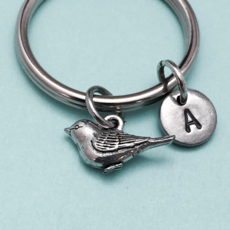 Bird Keychain Bird Charm Animal Keychain Personalized - Etsy