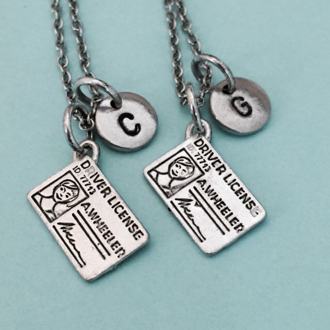 Best Friend Necklace, Drivers License Necklace, Bff Necklace ...