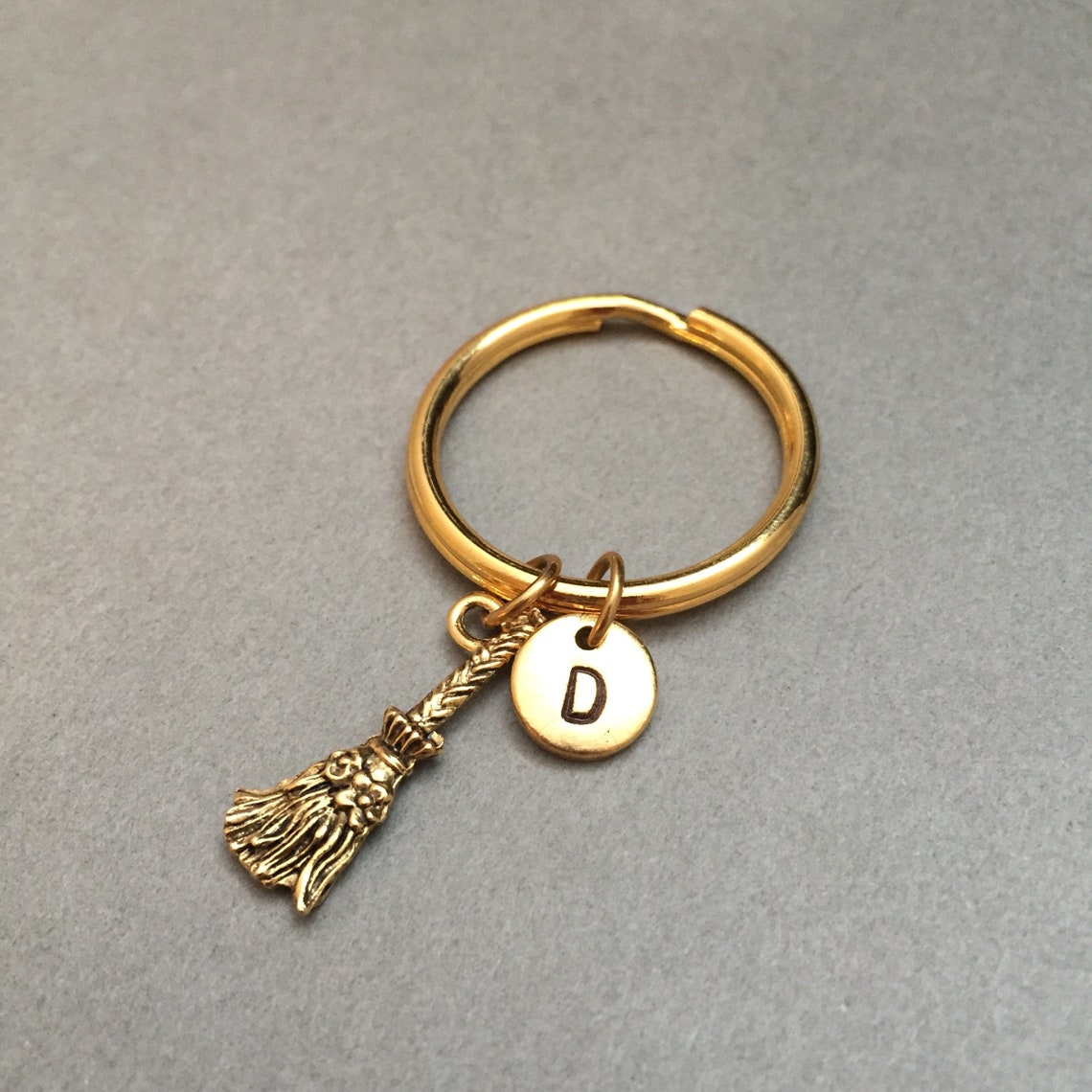 Witches Broom Keychain Witches Broom Charm Halloween - Etsy