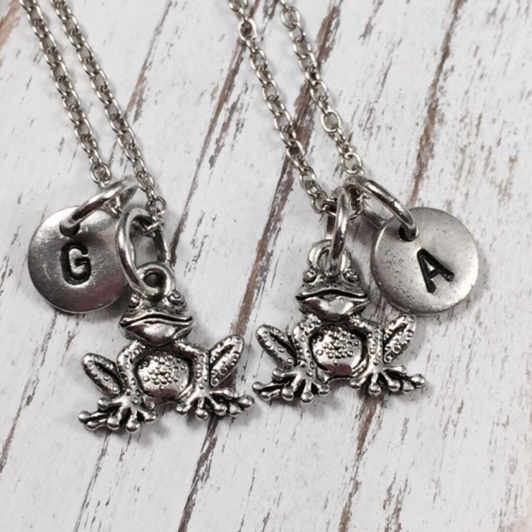 Best Friend Necklace, Frog Charm Necklace, Bff Necklace, Friends ...