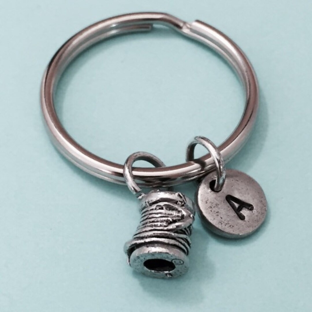 Thread Keychain, Thread Charm, Sewing Keychain, Personalized Keychain ...