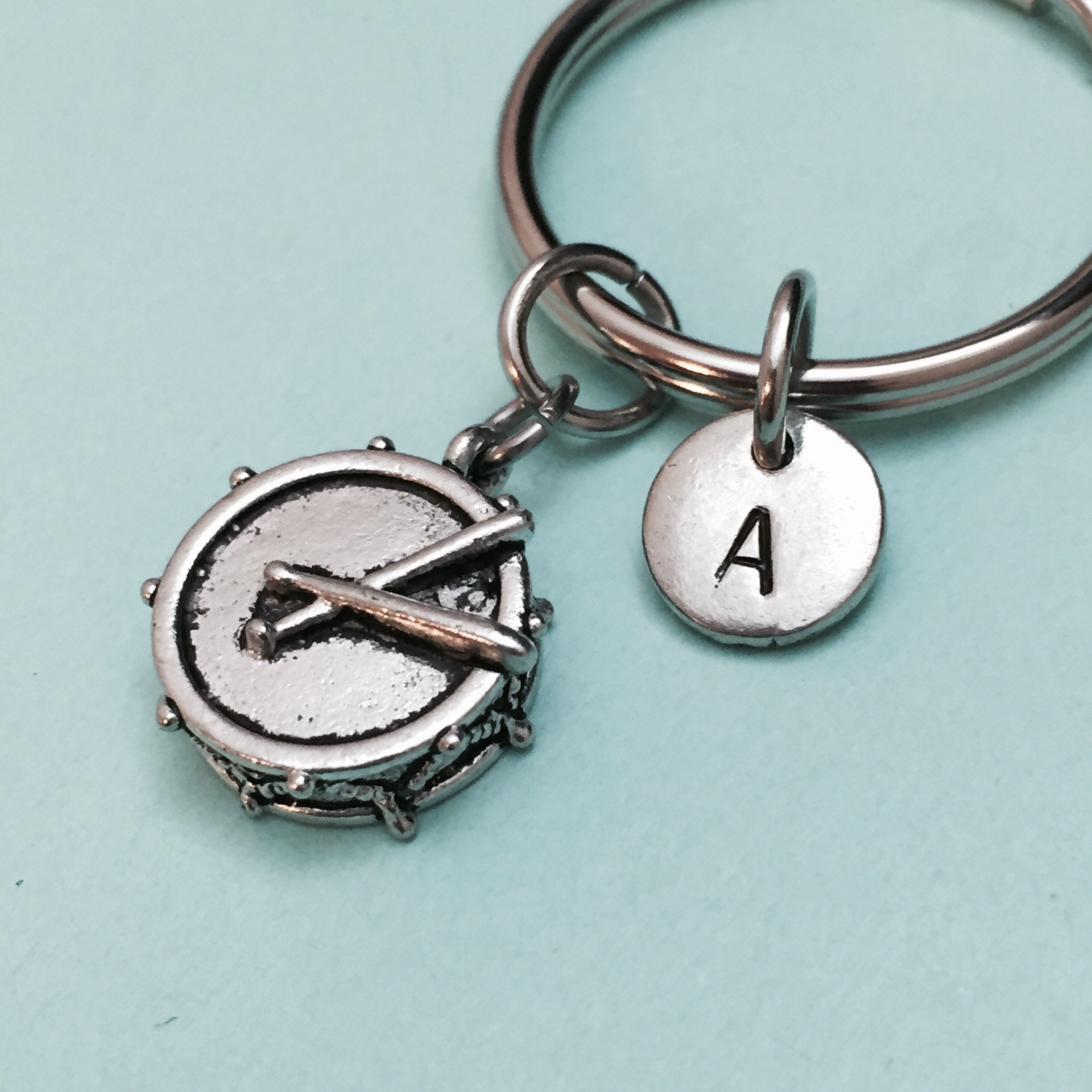 Drum Keychain Drum Charm Musical Instrument Keychain | Etsy