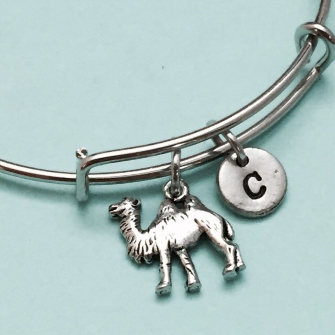 Camel Bangle Bracelet, Camel Charm Bracelet, Animal Bracelet, Animal ...