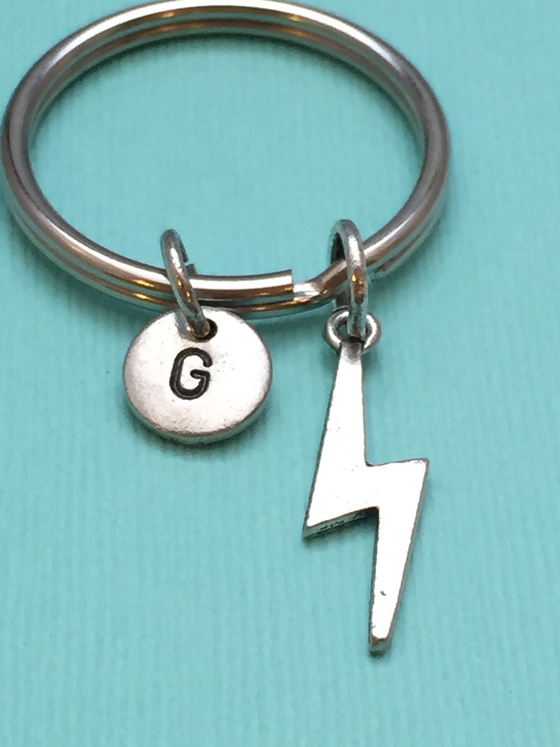 Lightning Keychain Lightning Bolt Keychain Personalized | Etsy