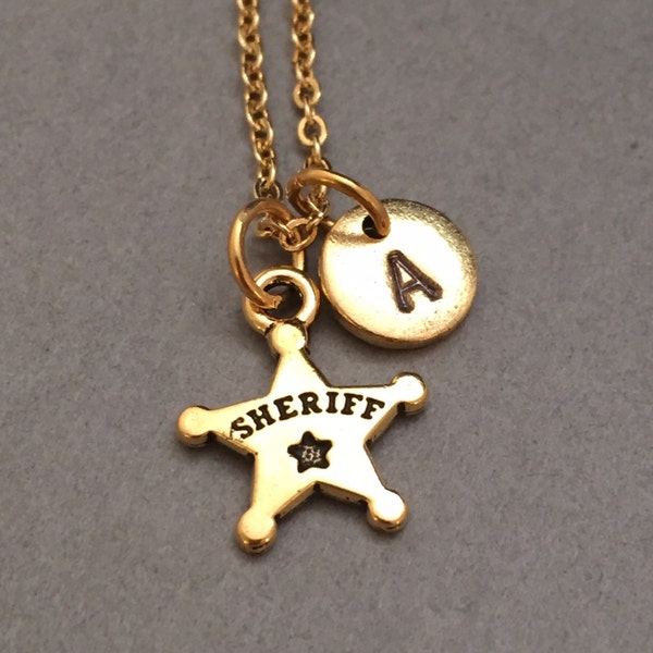 Sheriff Necklace - Etsy
