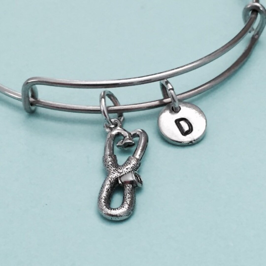 Stethoscope Bangle, Stethoscope Charm Bracelet, Expandable Bangle ...