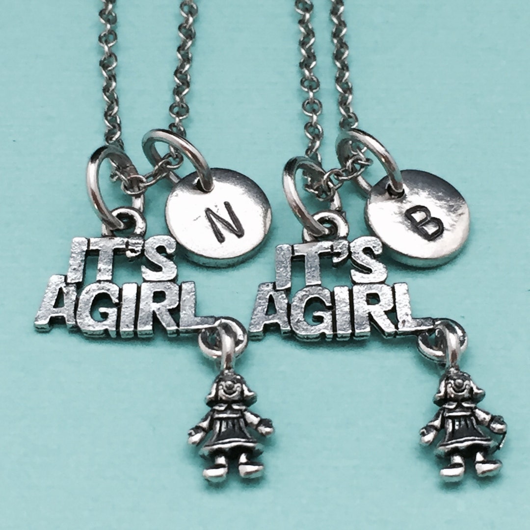 Best Friend Necklace, It's a Girl Necklace, Baby Necklace, Bff Necklace ...