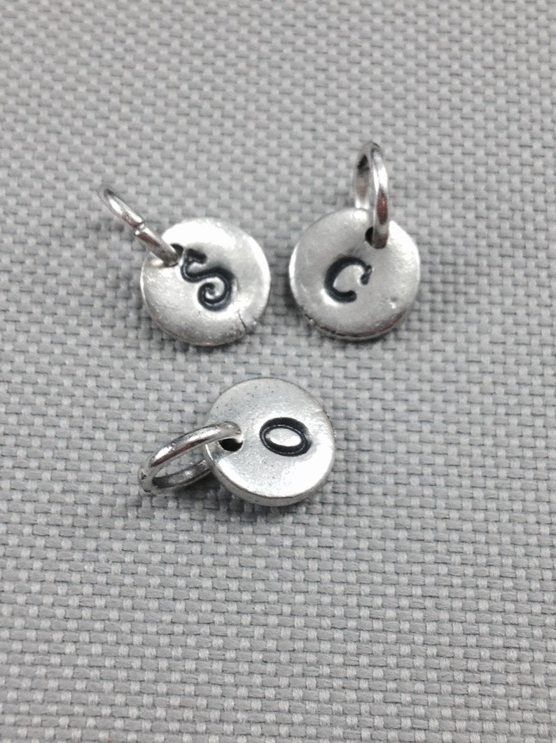 Add a Charm Initial Charm Pewter Charm - Etsy