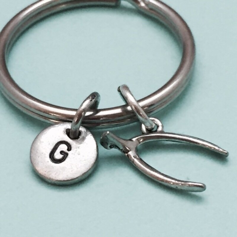 Wishbone Keychain - Etsy