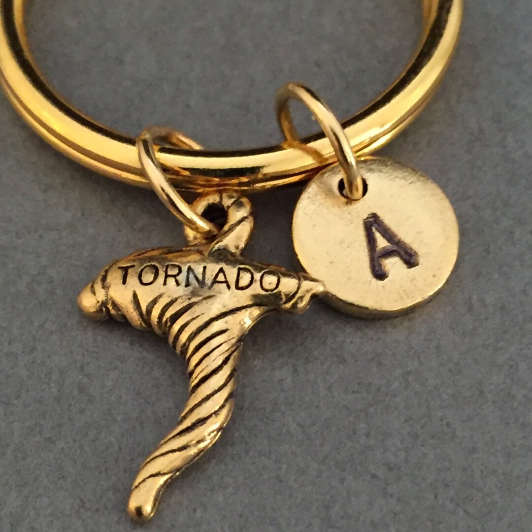 Tornado Keychain, Tornado Charm, Outdoor Keychain, Personalized ...
