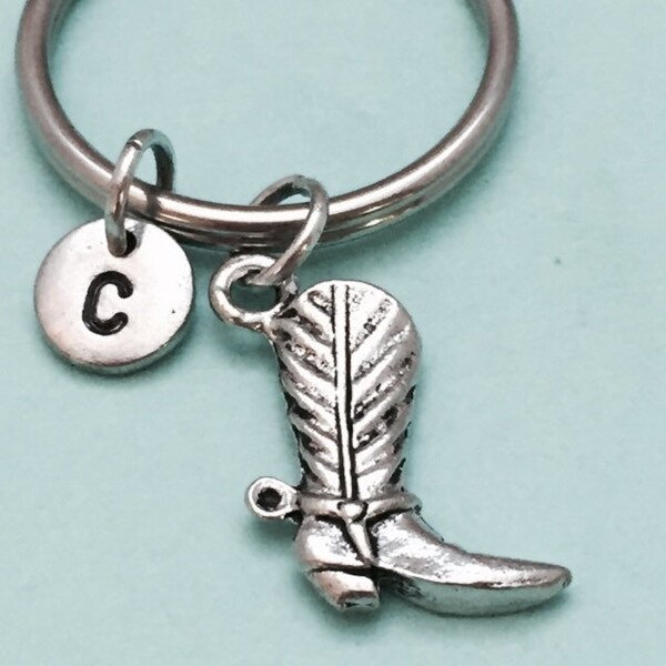 Cowgirl Boot Keychain - Etsy
