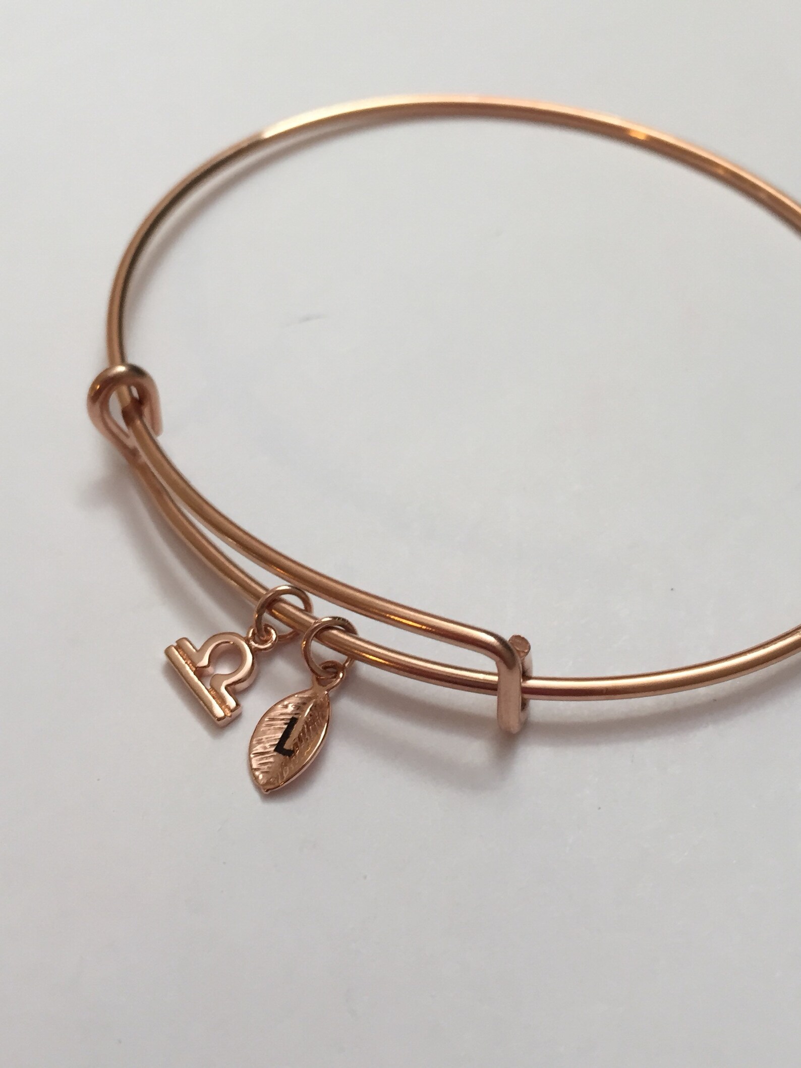 Libra Bangle, Libra Charm Bracelet, Expandable Bangle, Charm Bangle ...