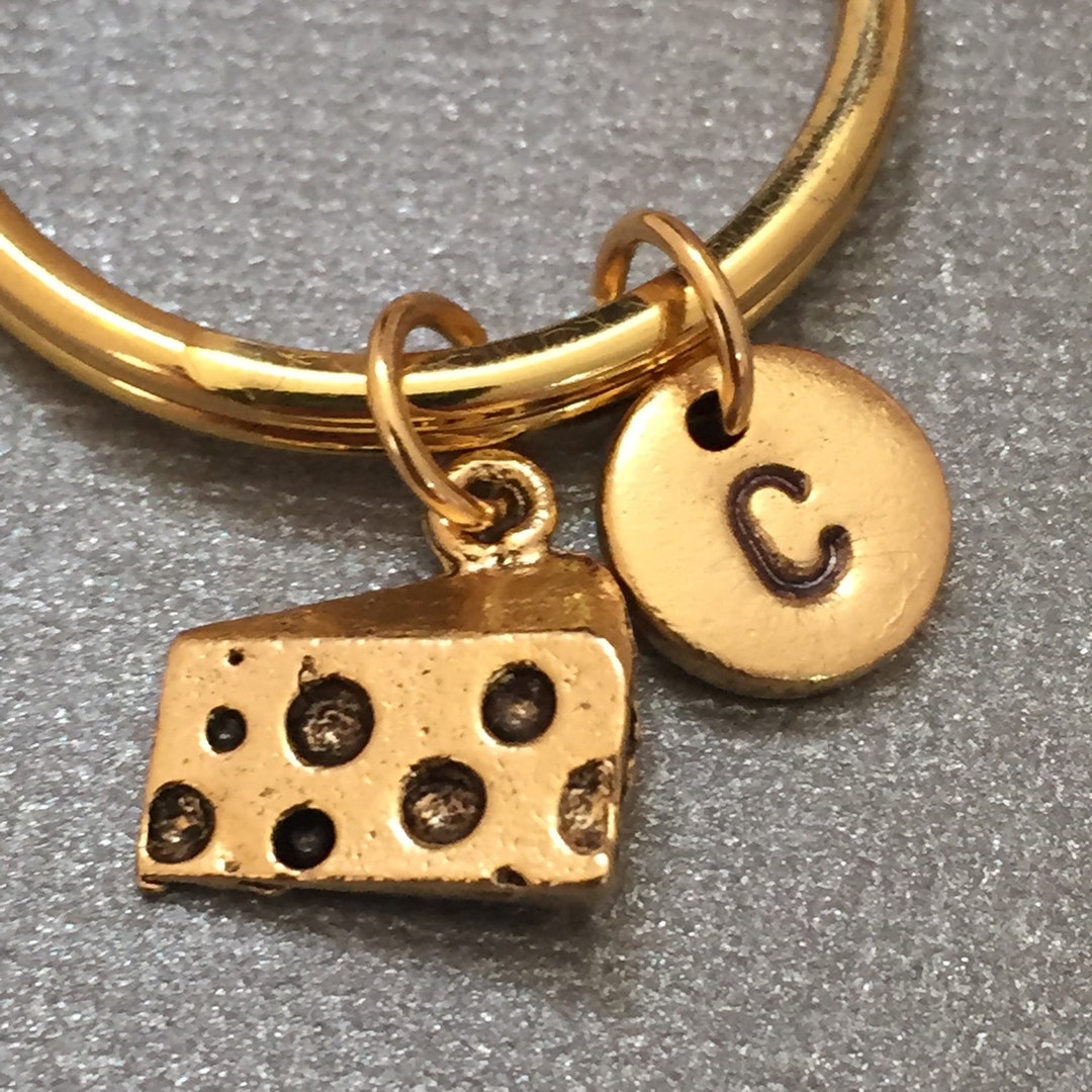 Cheese Keychain, Cheese Charm, Food Keychain, Personalized Keychain ...