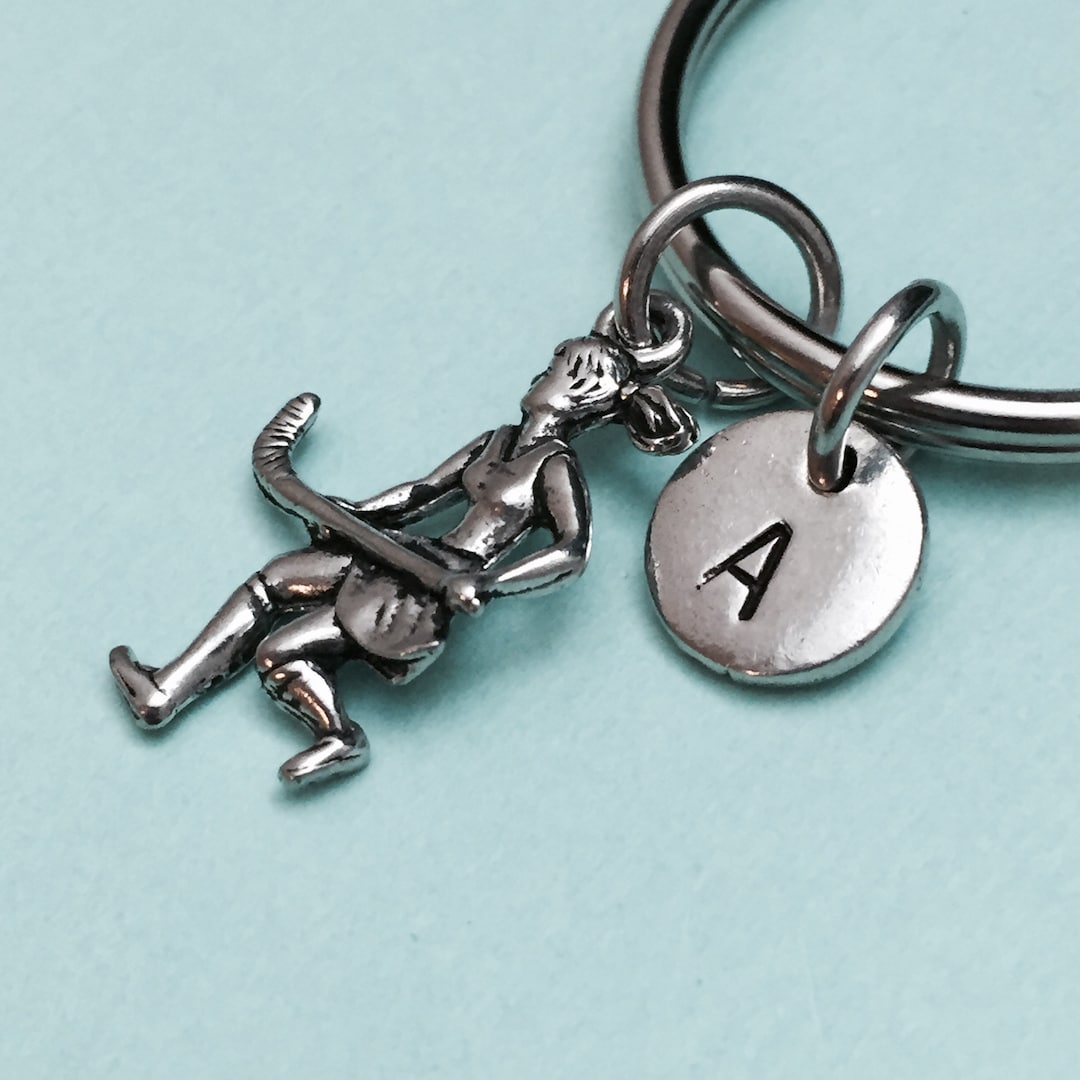 Field Hockey Player Keychain, Field Hockey Played Charm, Sports ...