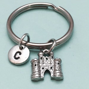 Castle Keychain, Princess Castle Keychain, Castle Charm, Personalized ...