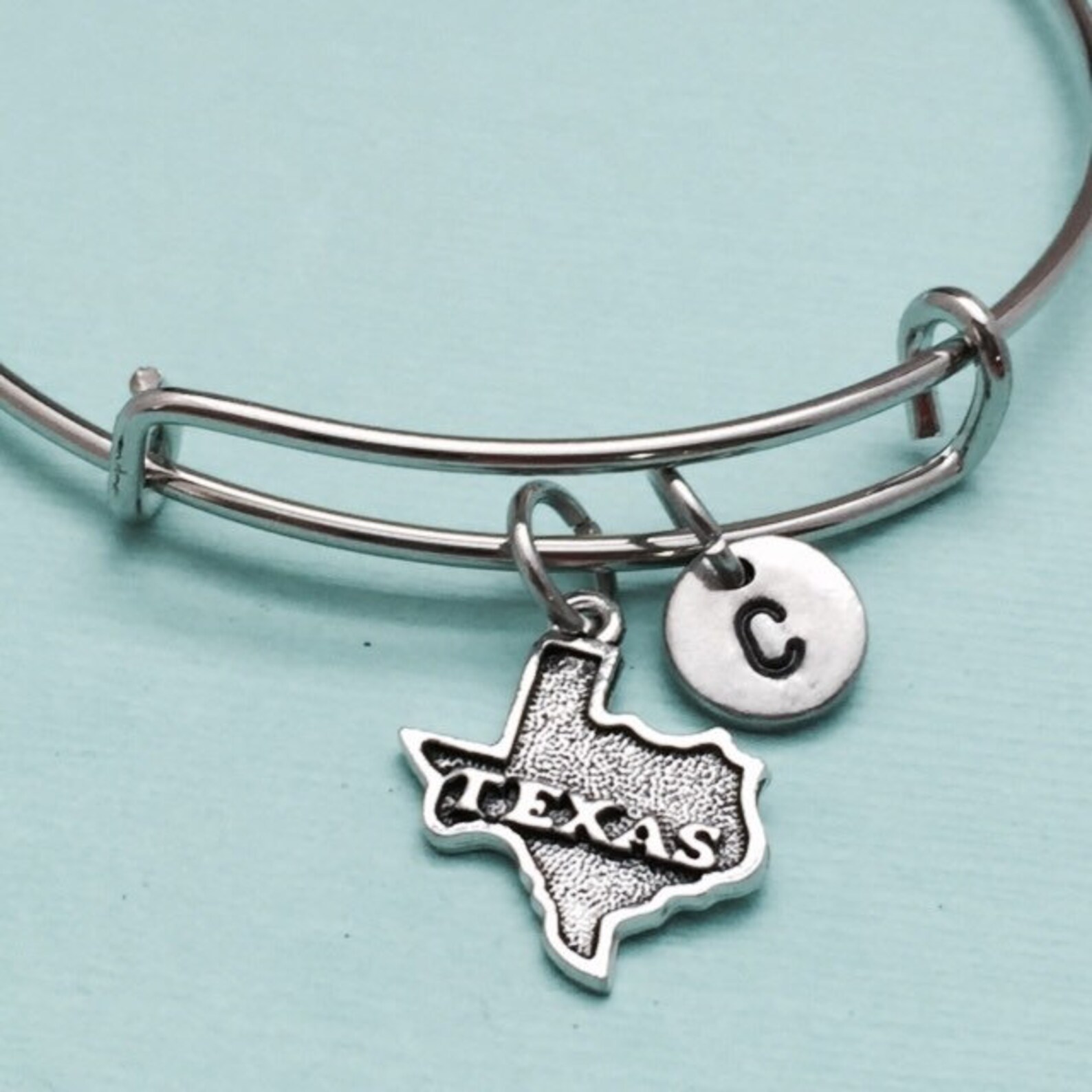 Texas Bangle, Texas Charm Bracelet, Expandable Bangle, Charm Bangle ...