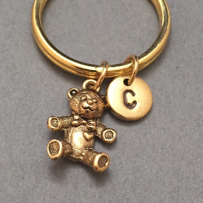 Teddy Bear Keychain - Etsy