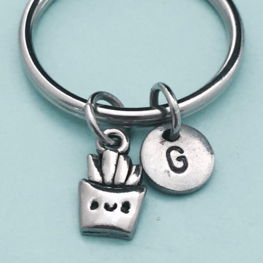 Fries Keychain, Fries Charm, Food Keychain, Personalized Keychain ...