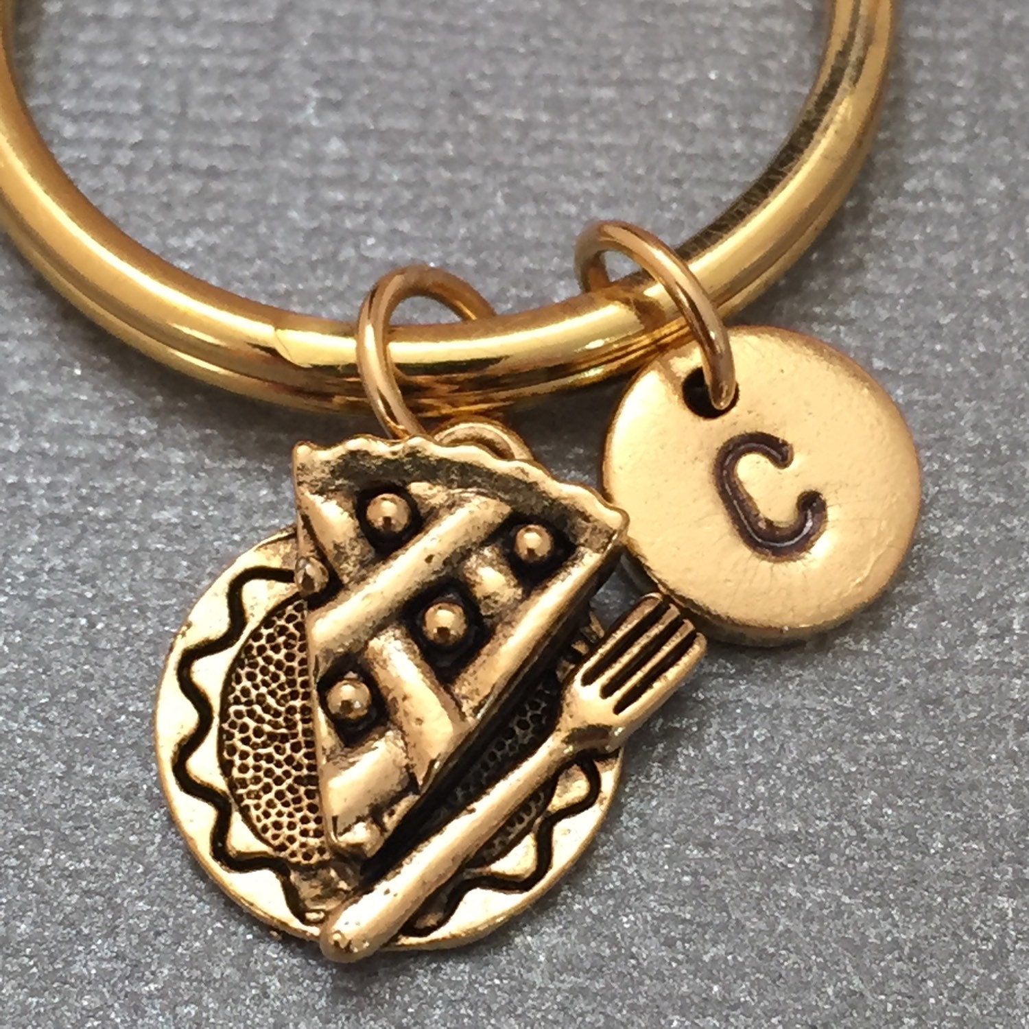 Pie on Plate Keychain Pie on Plate Charm Food Keychain - Etsy