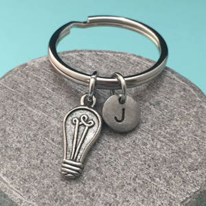 Light Bulb Keychain, Light Bulb Charm, Household Keychain, Personalized ...