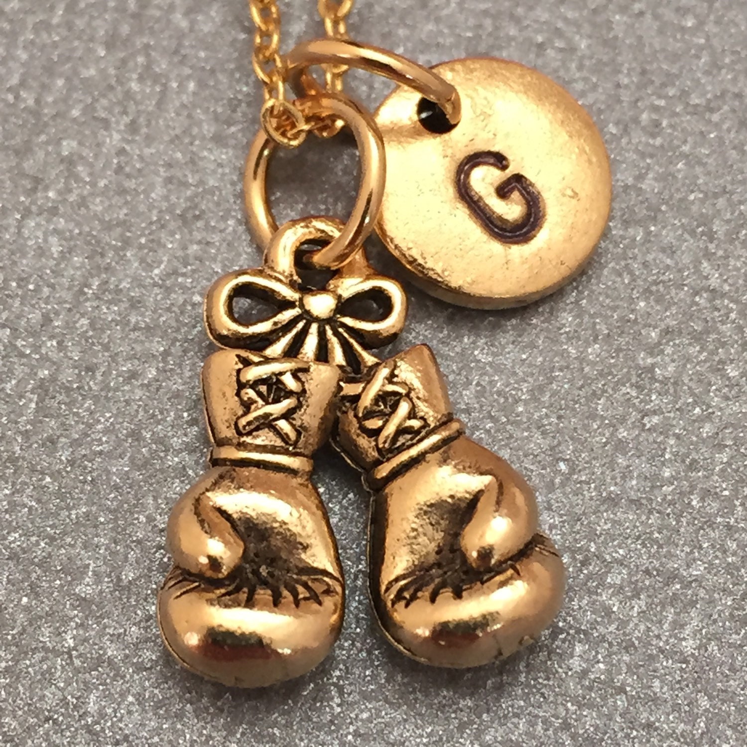 Boxing Gloves Necklace Boxing Gloves Charm Sports Necklace | Etsy