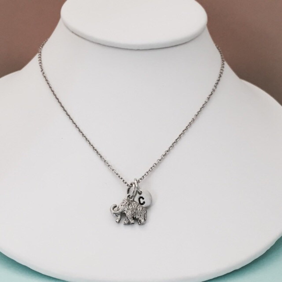 Mammoth Necklace, Mammoth Charm, Wooly Mammoth, Animal Charm, Ice Age ...