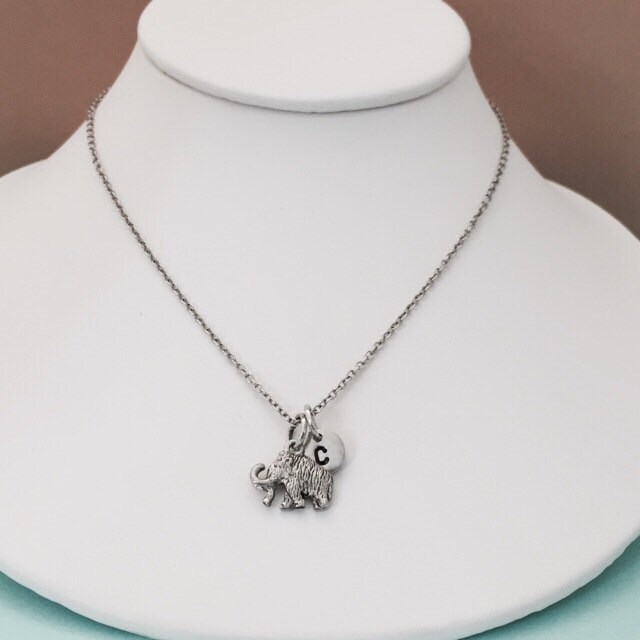 Mammoth Necklace, Mammoth Charm, Wooly Mammoth, Animal Charm, Ice Age ...
