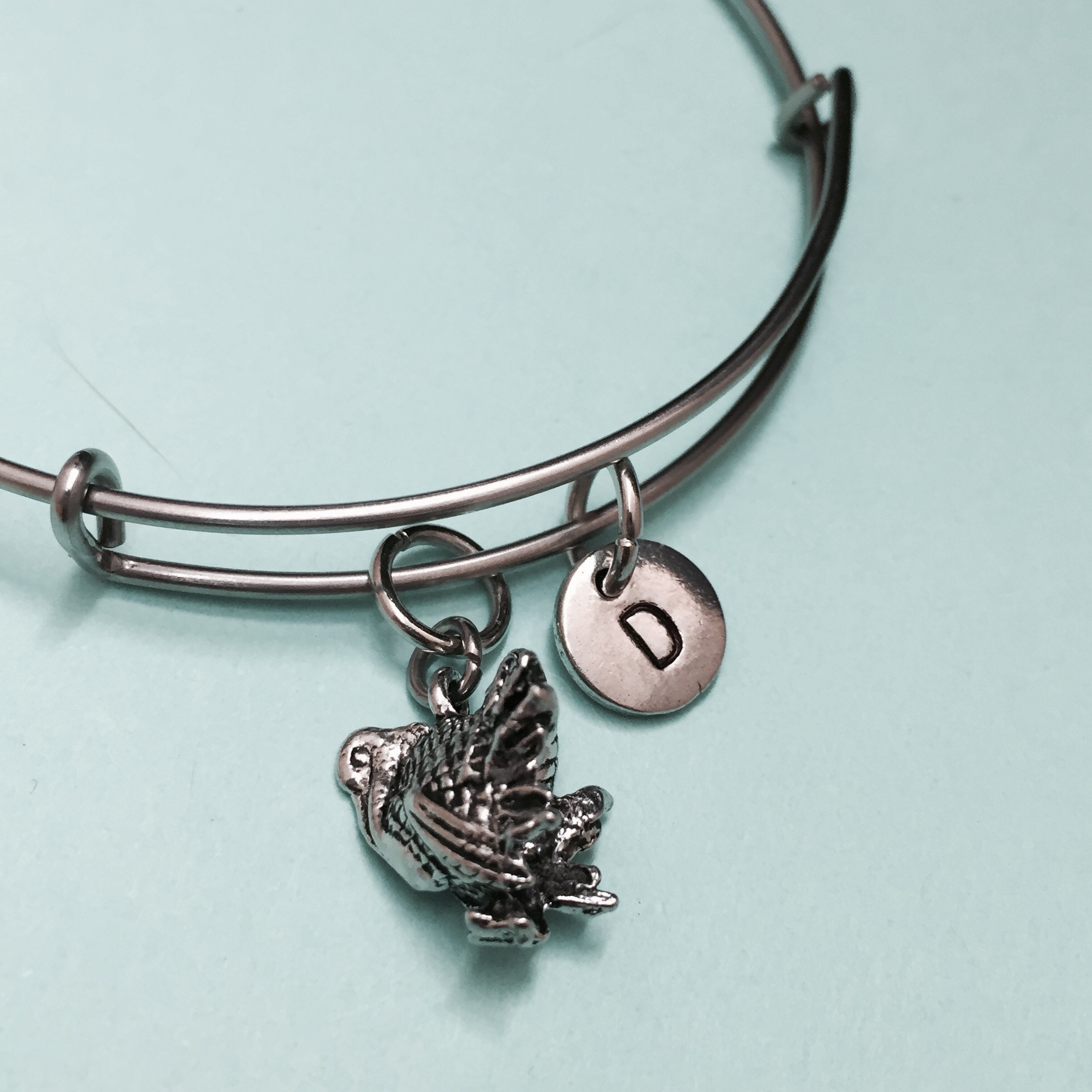 Turkey Bangle Turkey Charm Bracelet Expandable Bangle Charm - Etsy