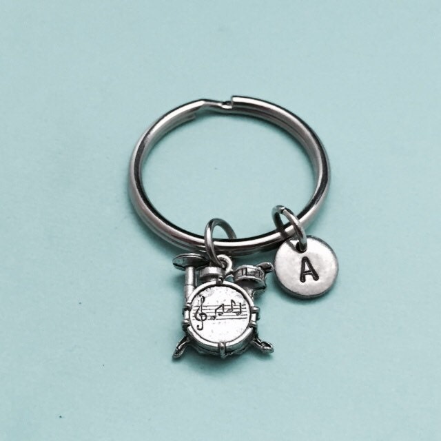 Drum Set Keychain, Drum Set Charm, Musical Instrument Keychain ...