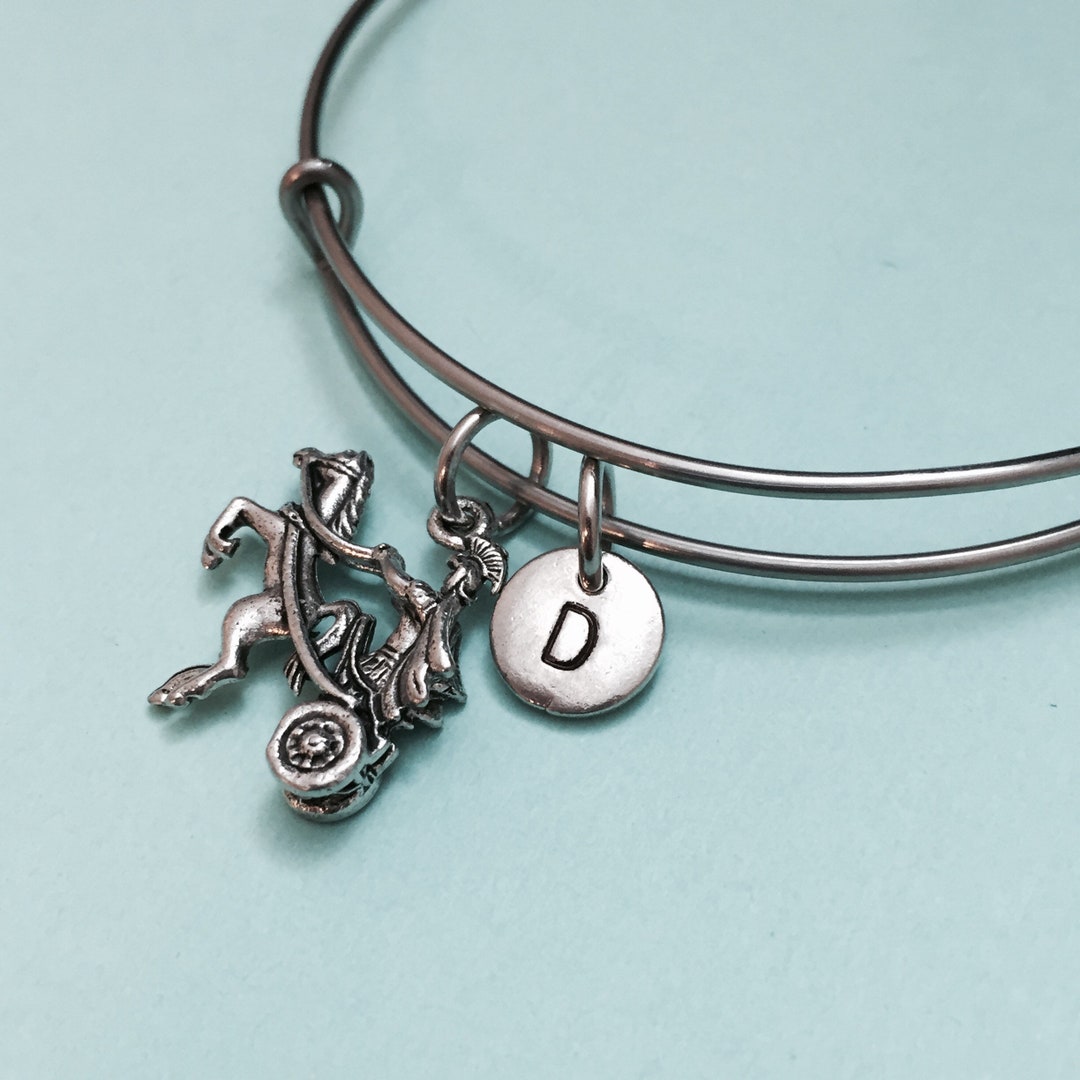 Chariot Bangle, Chariot Charm Bracelet, Expandable Bangle, Charm Bangle ...