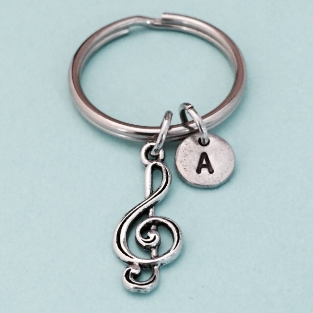 Treble Clef Keychain Treble Clef Charm Music Keychain - Etsy