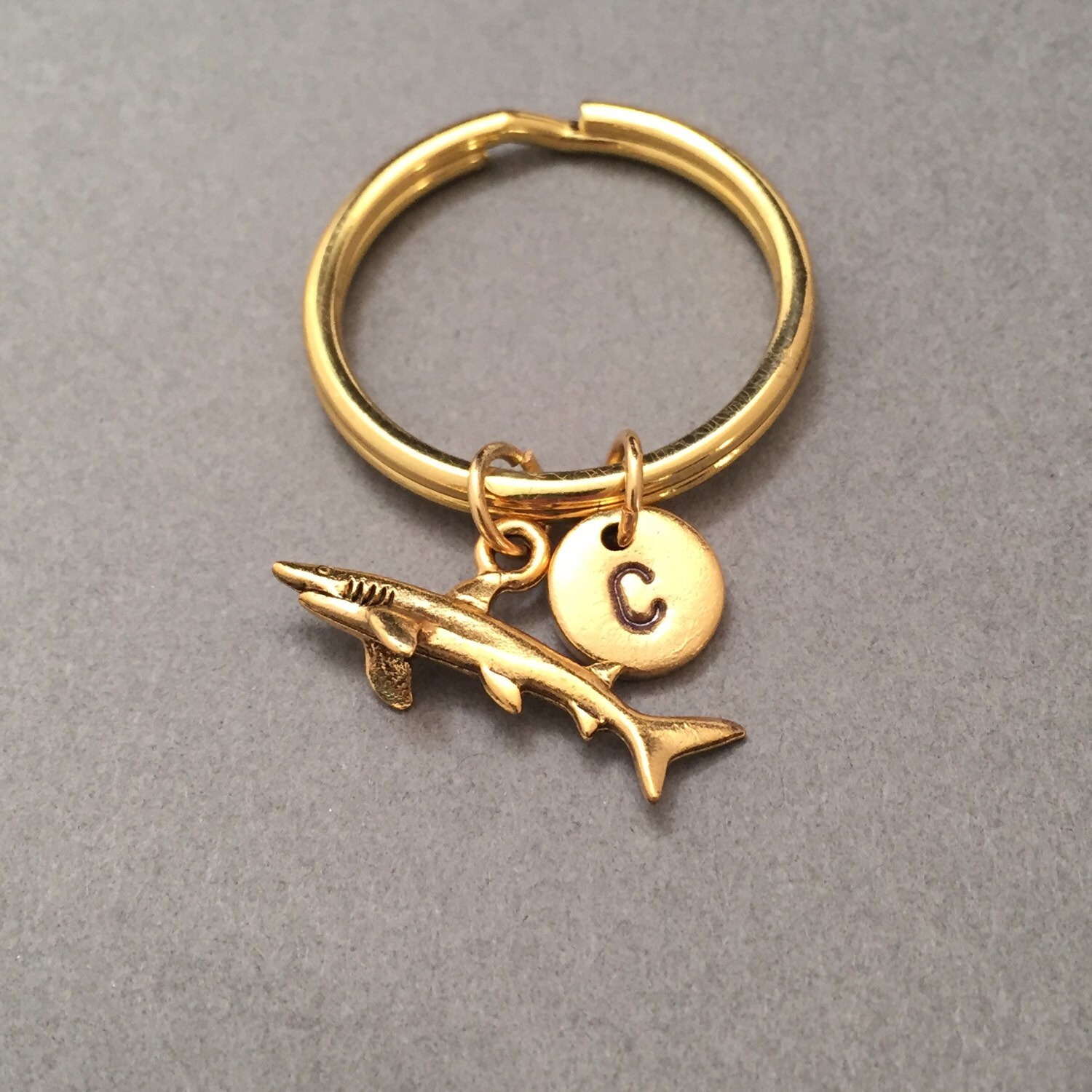 Shark Keychain Shark Charm Animal Keychain Personalized - Etsy