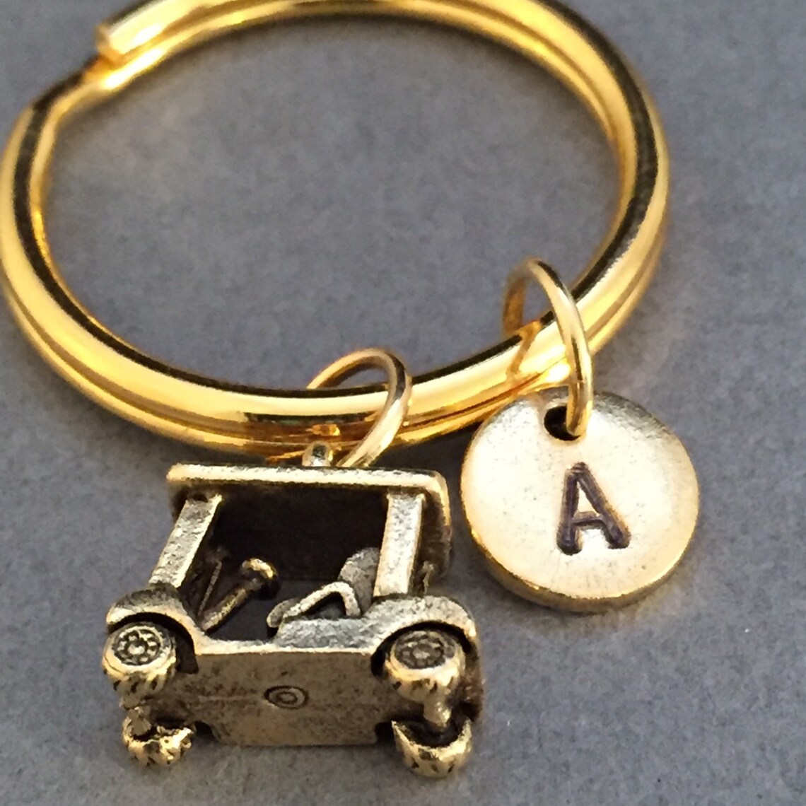 Golf Cart Keychain, Golf Cart Charm, Golf Keychain, Personalized ...