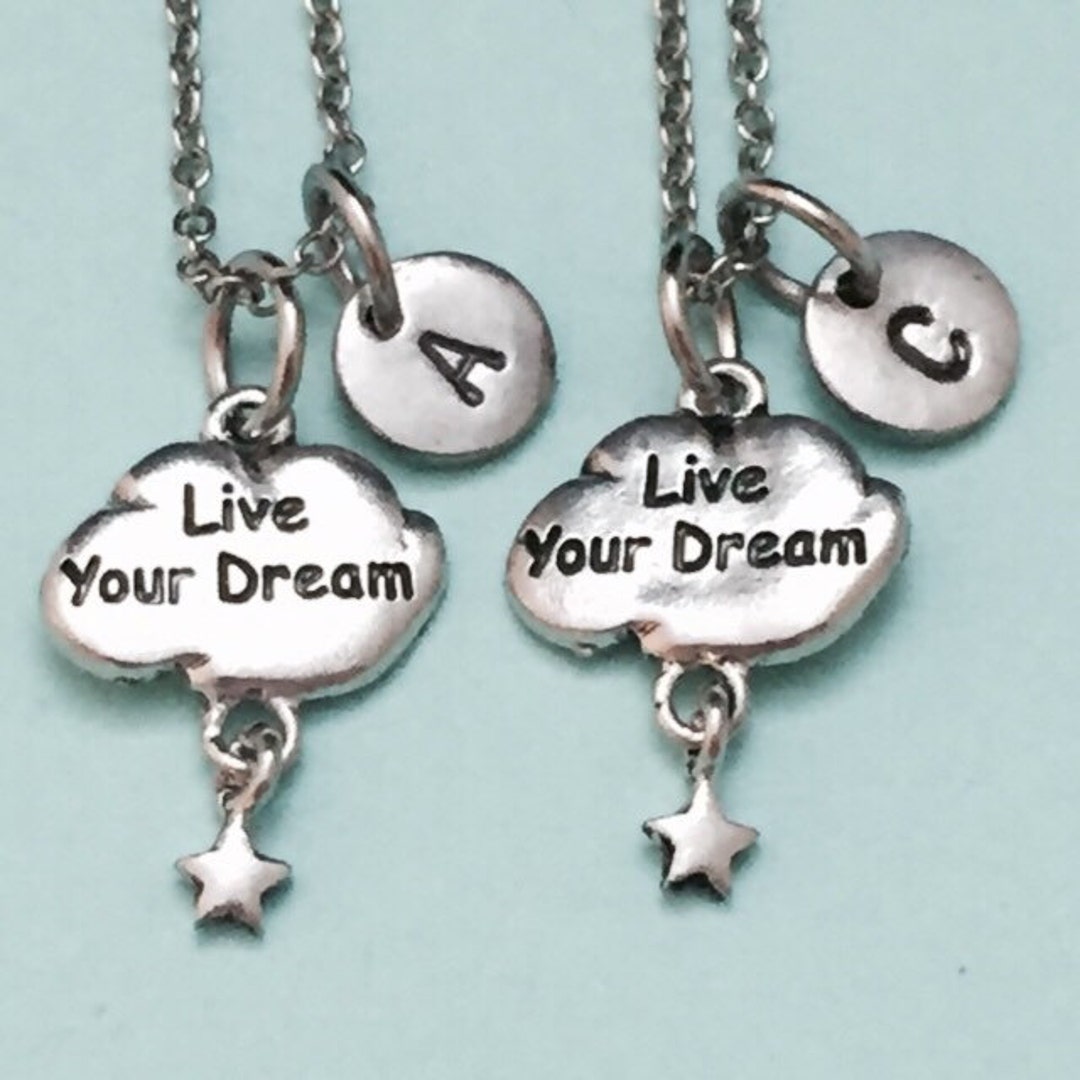 Best Friend Necklace, Live Your Dream Necklace, Quote Necklace ...