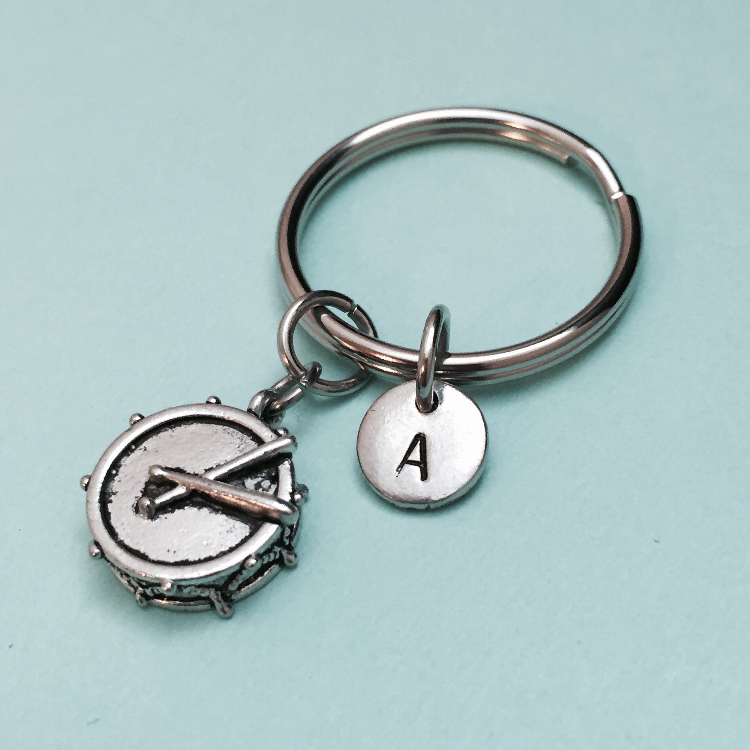 Drum Keychain Drum Charm Musical Instrument Keychain | Etsy