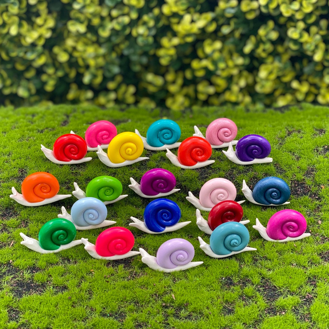 Fairy Garden Snails Brightly Coloured Miniatures - Etsy Singapore