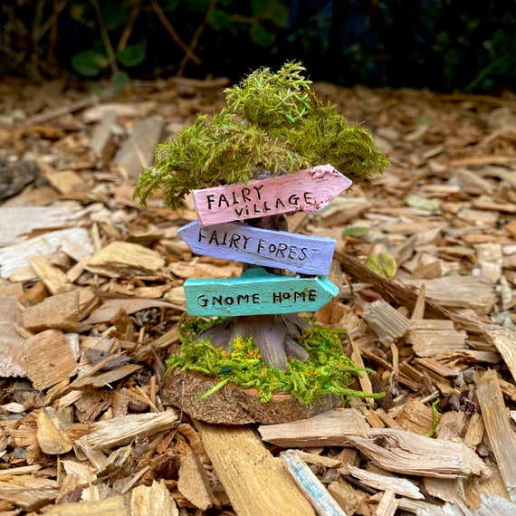 Miniature Garden Signs Fairy Garden Believe Monument, Fairy Garden