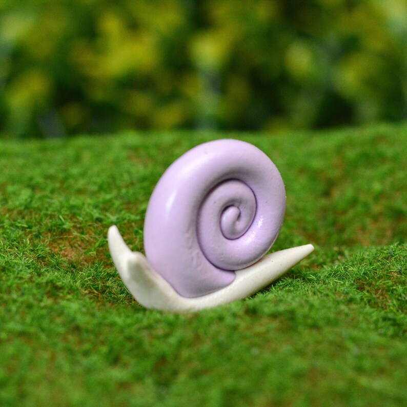 Fairy Garden Snails Brightly Coloured miniatures | Etsy
