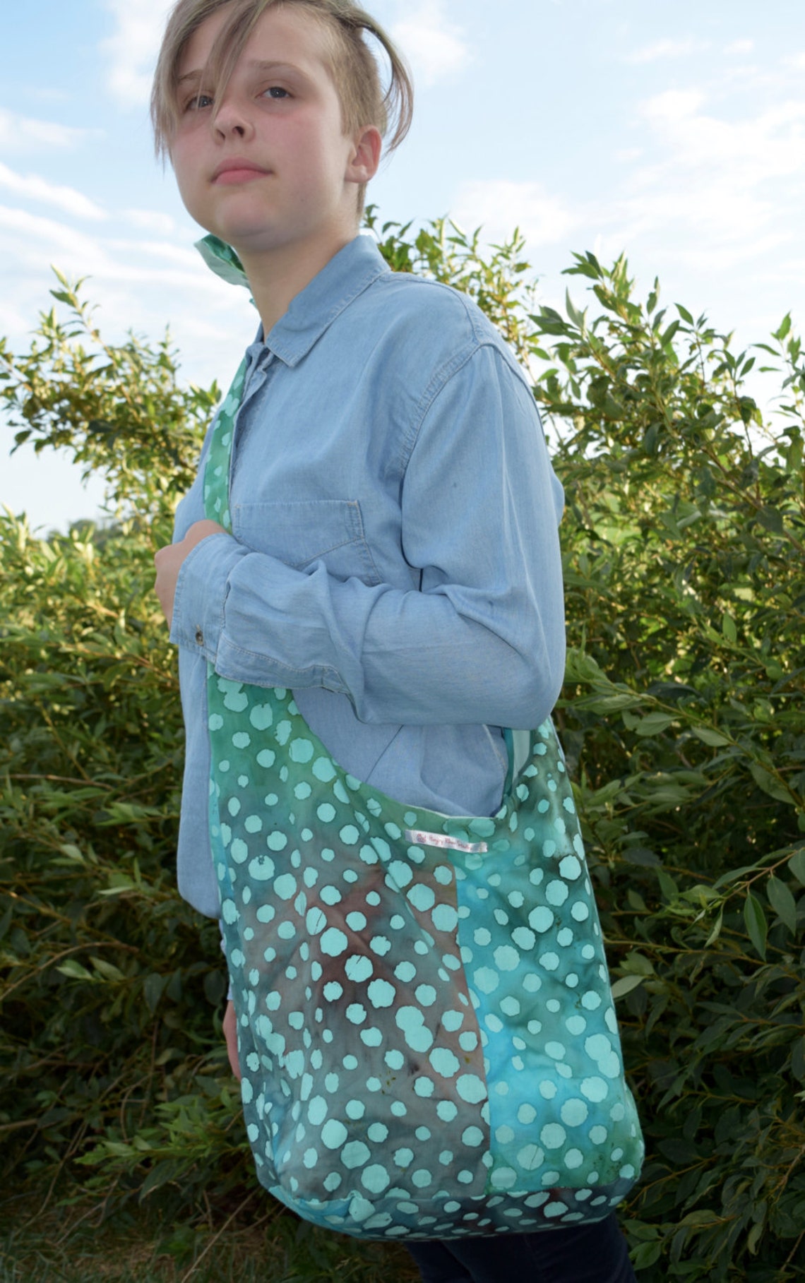Boho Bag Blue and Turquoise Batik Blue Cross Body Bag Tote - Etsy