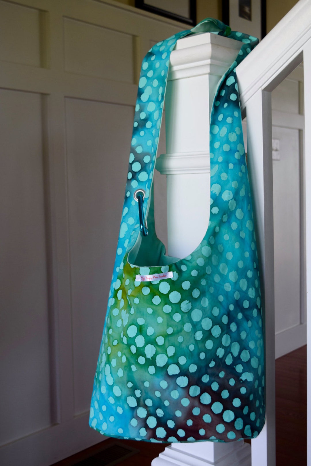 Boho Bag Blue and Turquoise Batik, Blue Cross Body Bag, Tote Bag ...