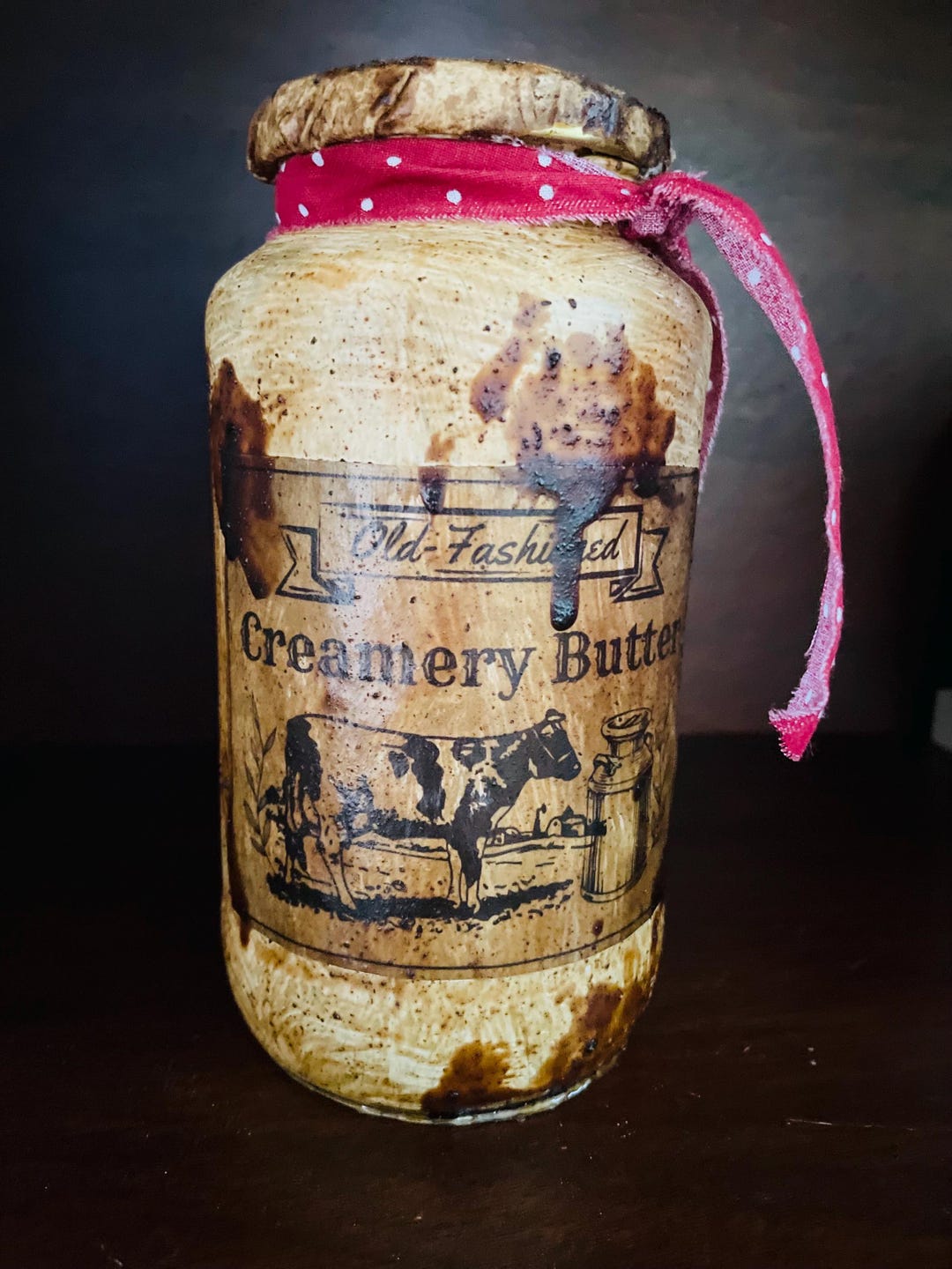 Primitive Butter Milk Pantry Jar, Cottage Decor - Etsy