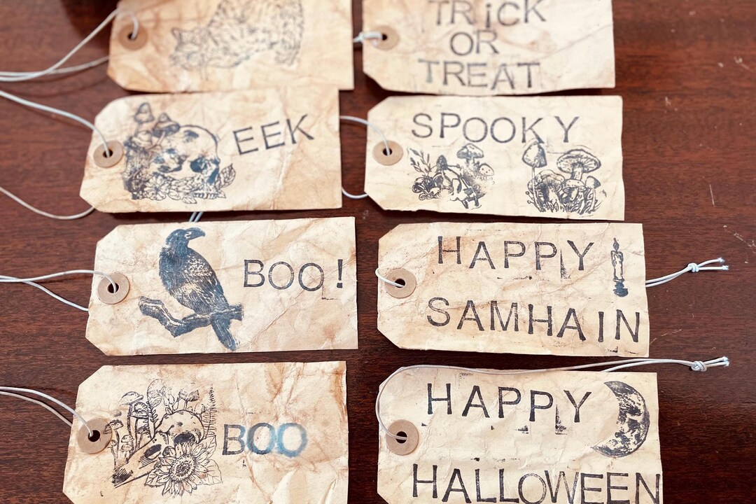 Set of Grubby Paper Gift Tags; Party Tags, Decor Tags - Etsy